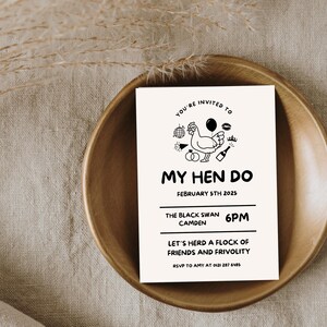 Hen Do Party Invitation Design | Hen Party E-vite | Bachelorette Party ...