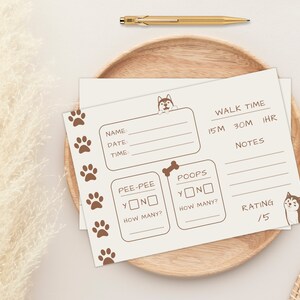 Dog Walking Report Card Template | Printable Pet Sitting Cards | Dog ...