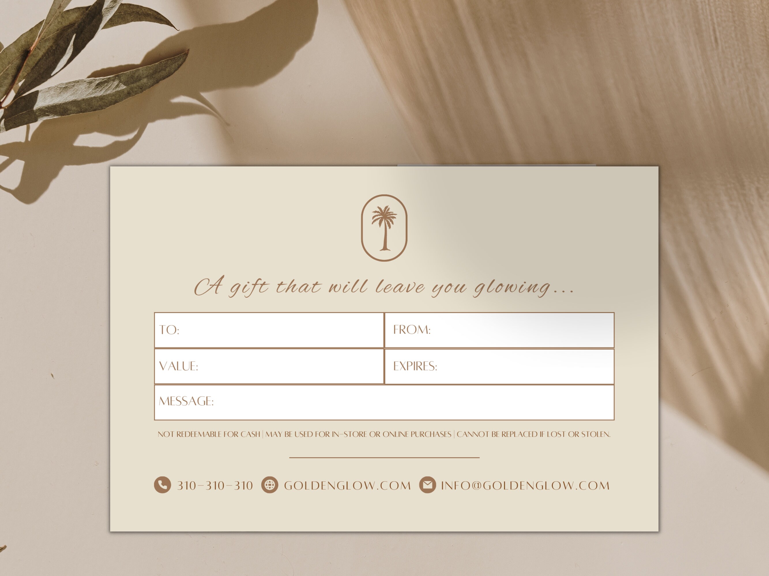 Spray Tan Business Gift Voucher Design 6x4 Editable - Etsy