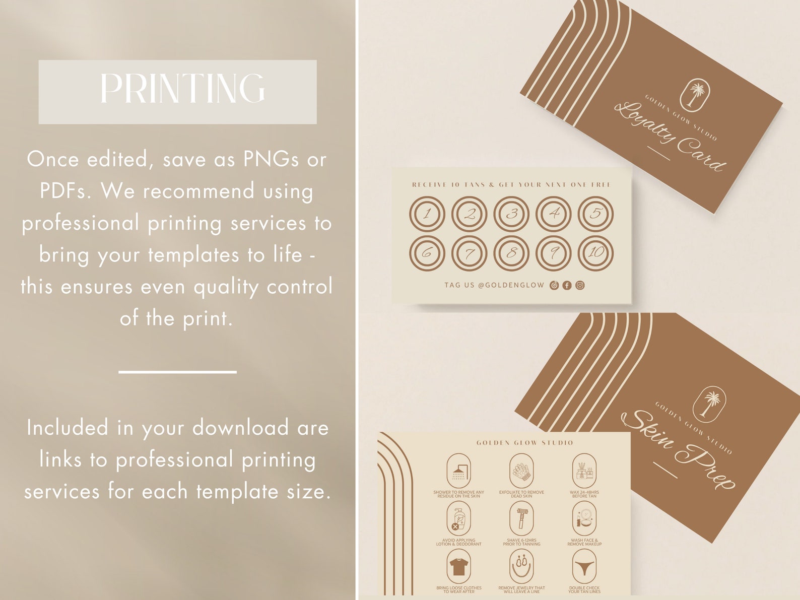 Spray Tan Business Marketing Bundle | Editable Templates | Spray Tan ...