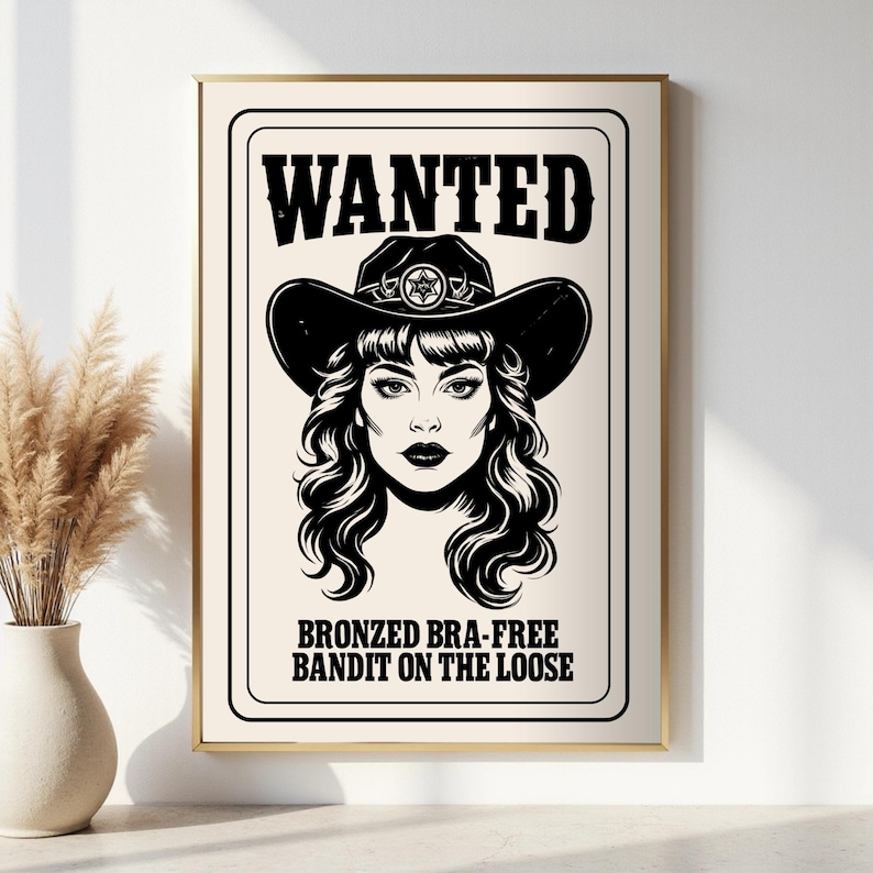 Spray Tan Business Digital Wall Art | “bronzed Bandit” Wanted Poster ...