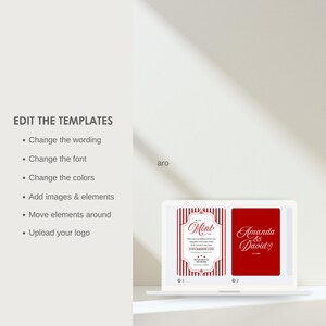 Engagement Party Invitation Design | Peppermint Themed Party Invitation ...