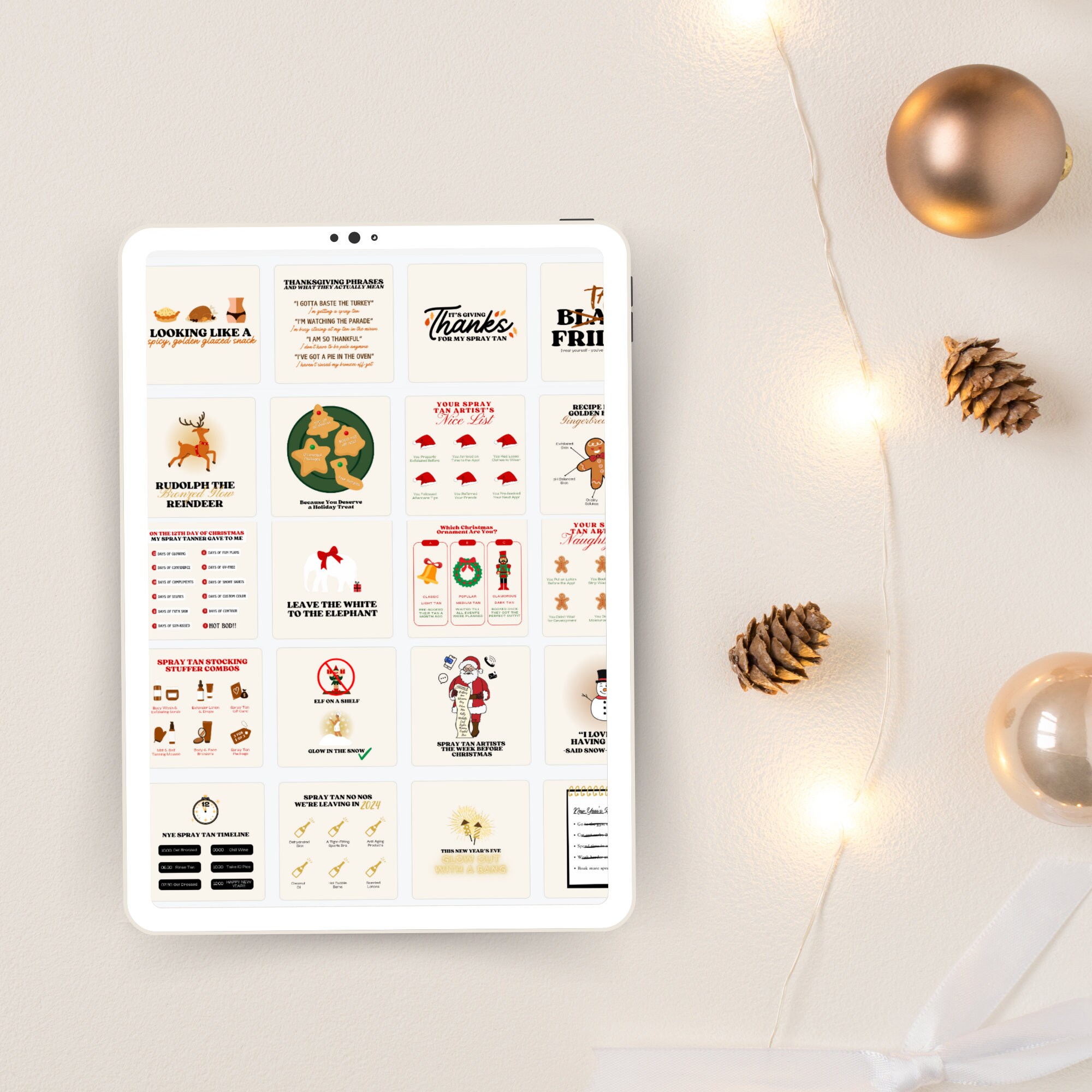 31 Festive Spray Tan Instagram Posts | Editable Templates | Christmas ...