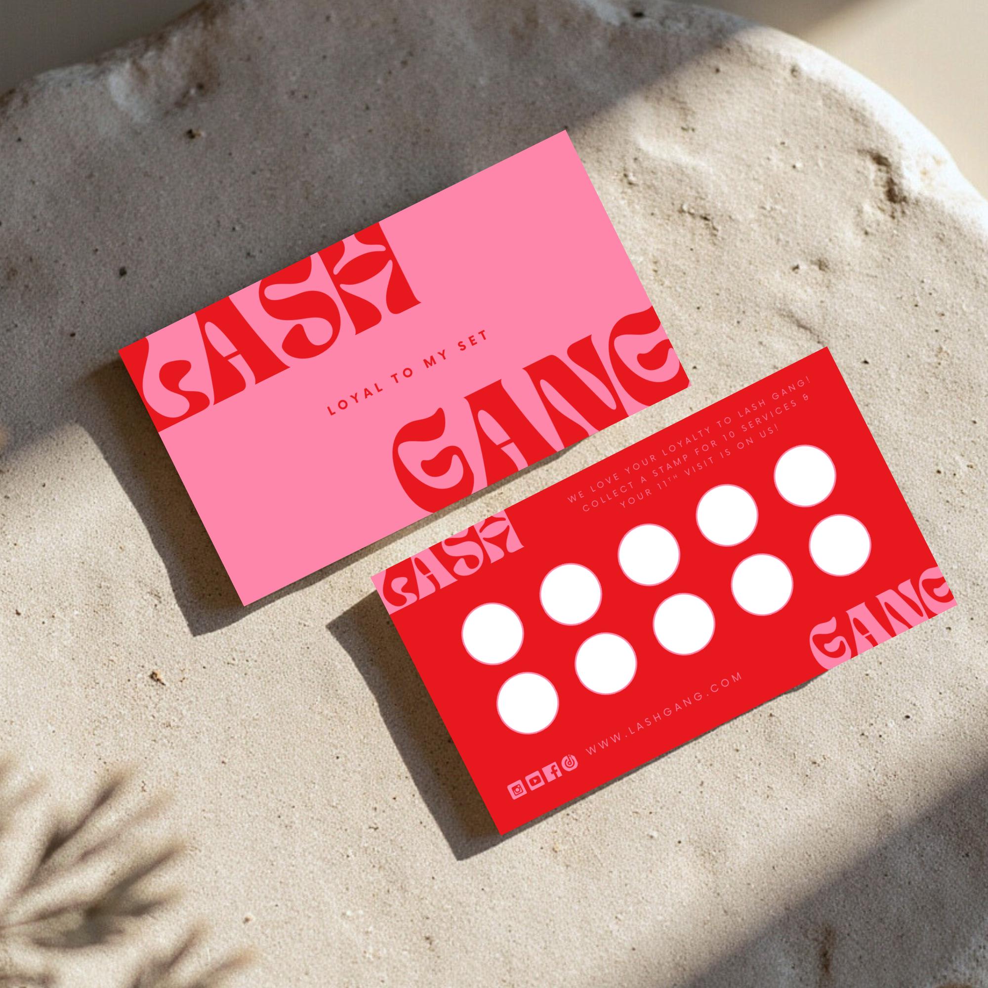 Lash Tech Loyalty Card | Beauty Business Rewards | Stamp Card Design ...