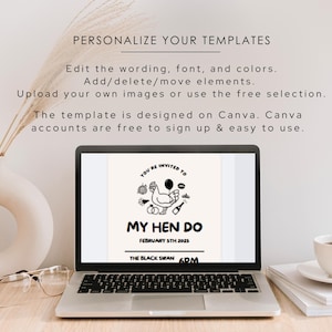Hen Do Party Invitation Design | Hen Party E-vite | Bachelorette Party ...