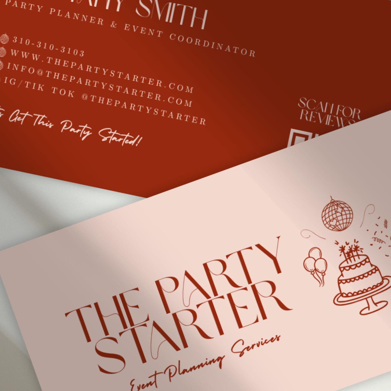 Party Planner Business Card Design | Event Planner Business Card ...