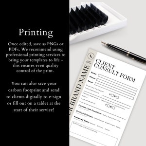 Lash Artist Client Consent Form | Photo Release and Service Release ...