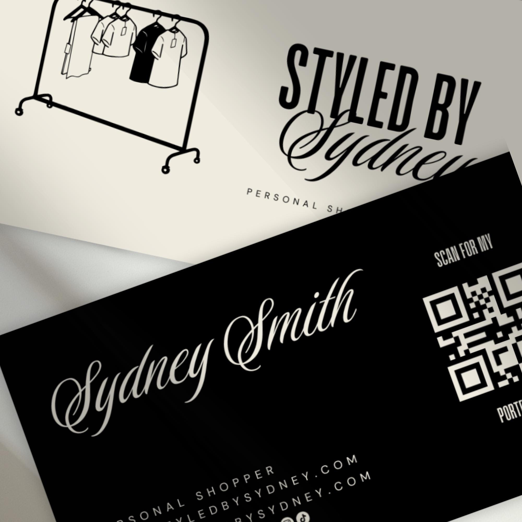 Stylist Business Card Template | Printable Personal Shopper Business ...