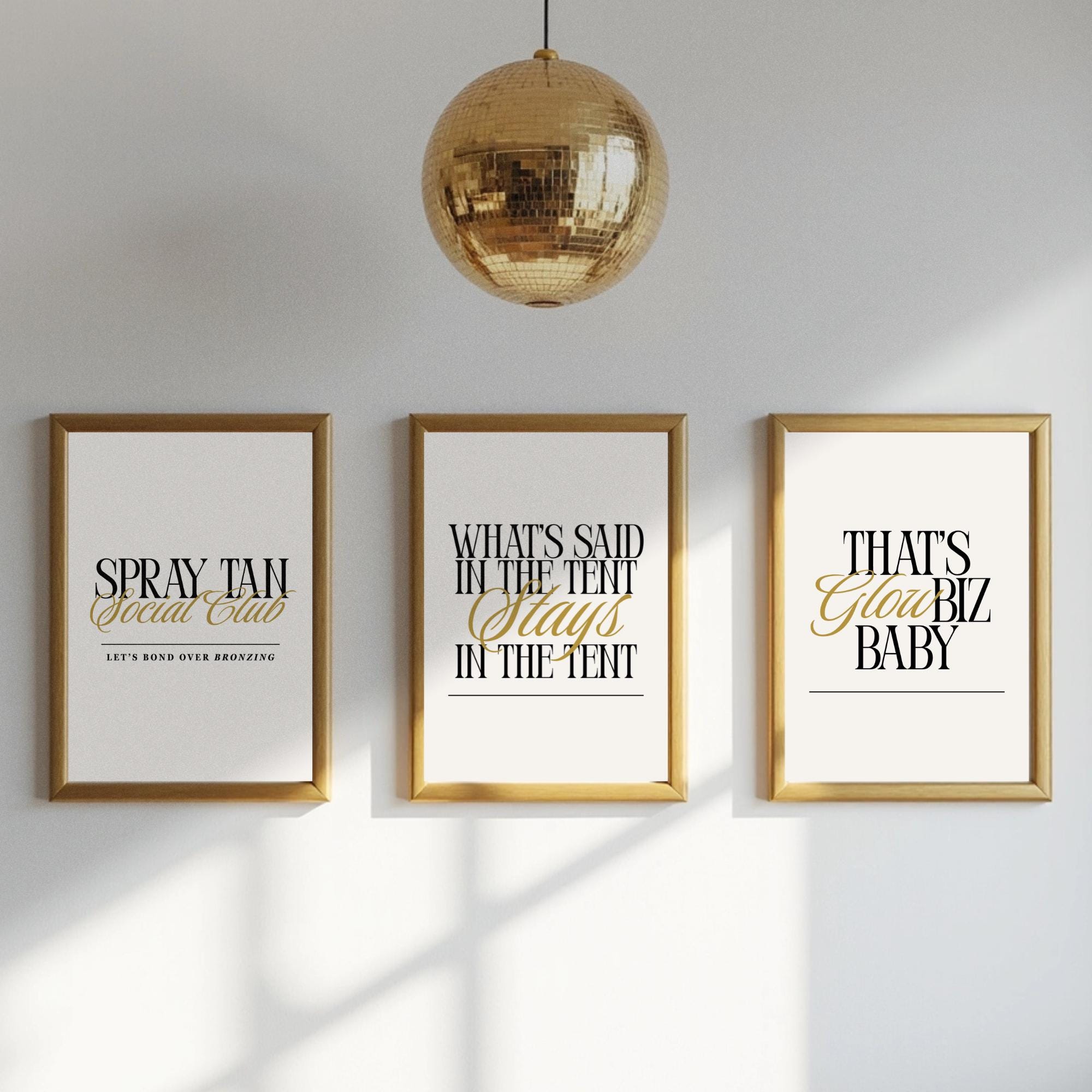 Spray Tan Business Digital Wall Art Designs | 3 Spray Tanning Posters ...