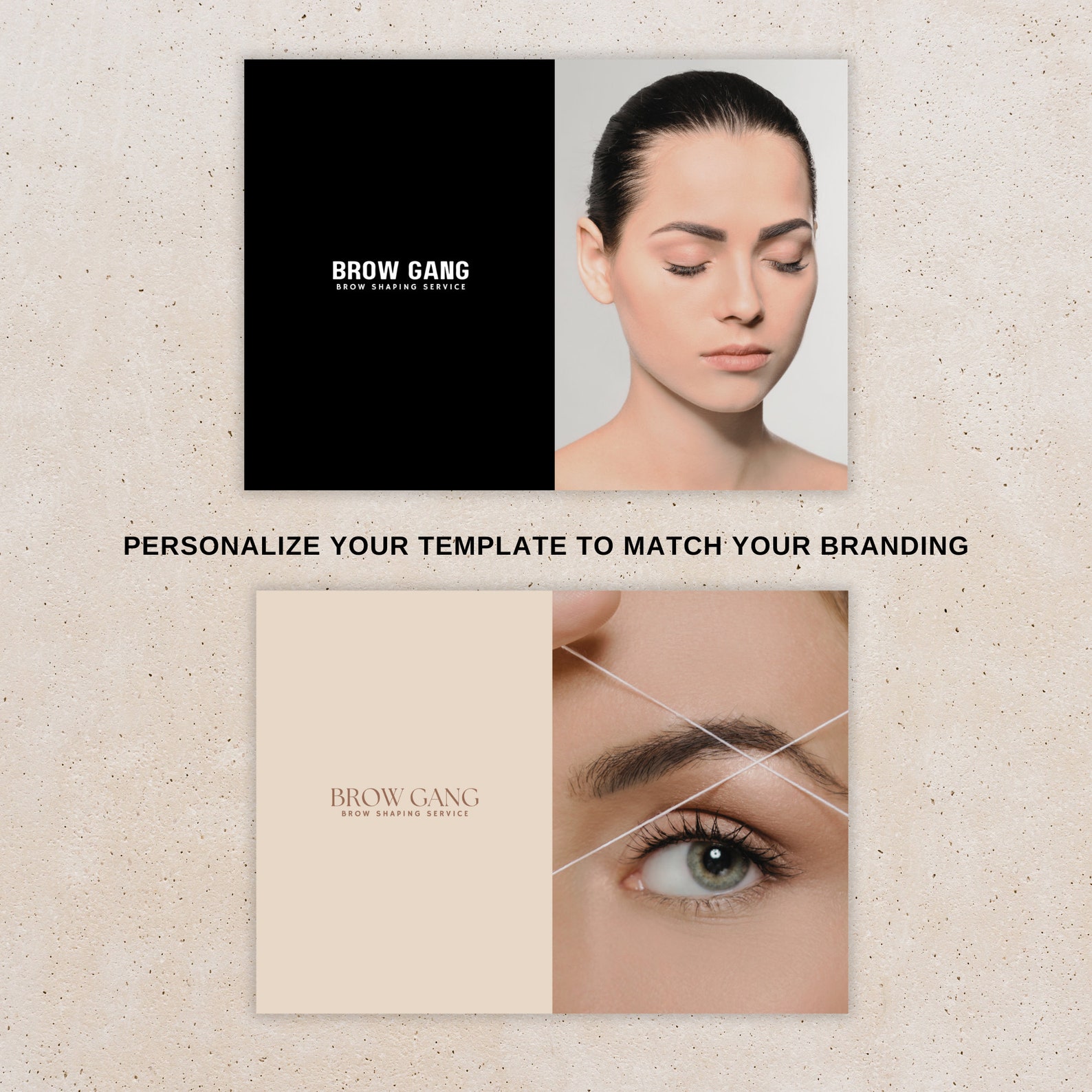 Brow Artist Business Card Flyer Design Editable Template Microblading ...