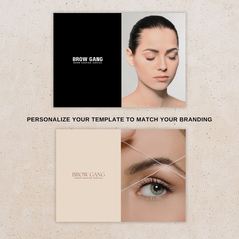 Brow Artist Business Card Flyer Design Editable Template Microblading ...