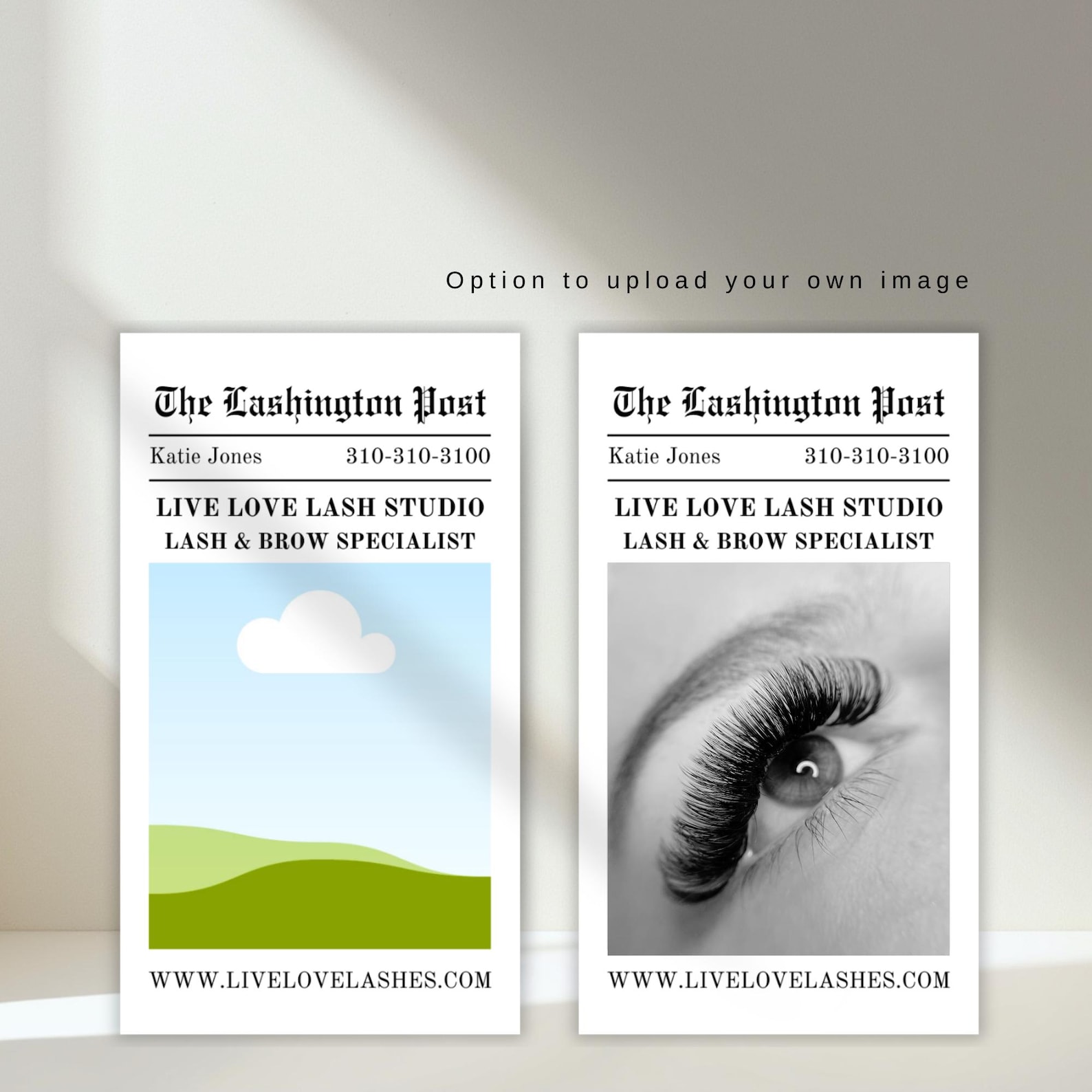 Lash Technician Business Card | Editable Template | Newspaper Print ...