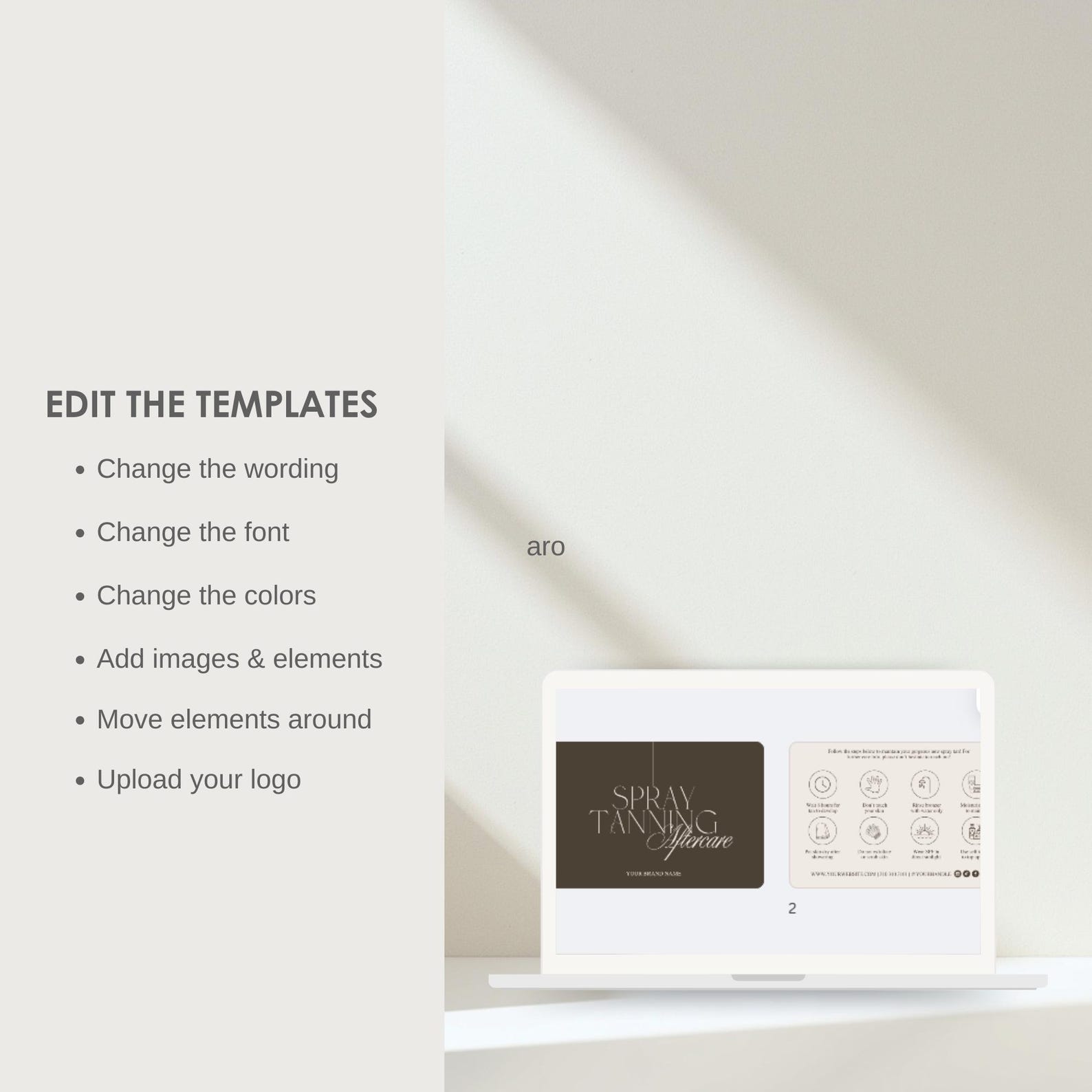 Spray Tanning Aftercare Card | Beauty Care Cards | Spray Tanning ...