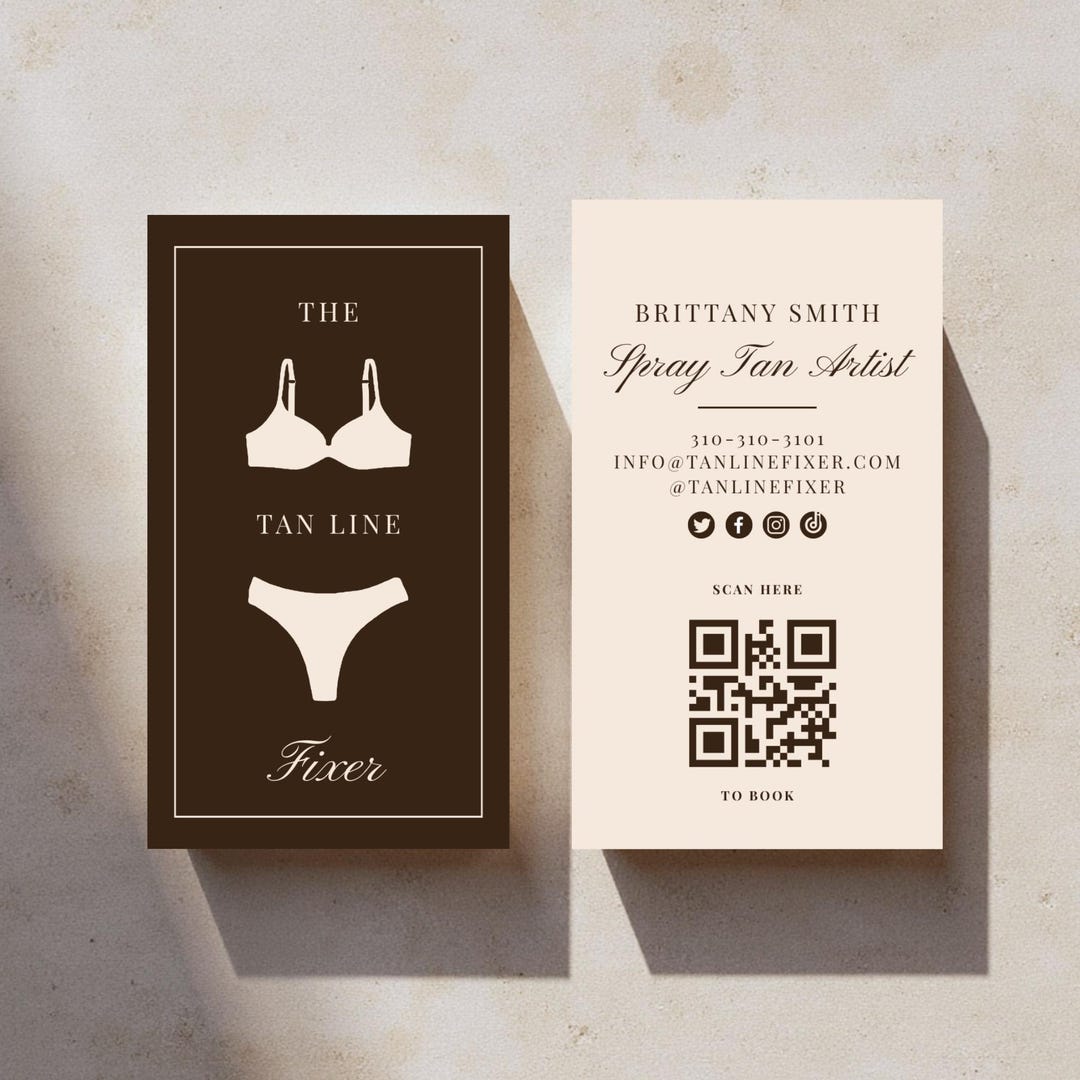 Spray Tan Business Card | Beauty Business Cards | Salon Marketing ...