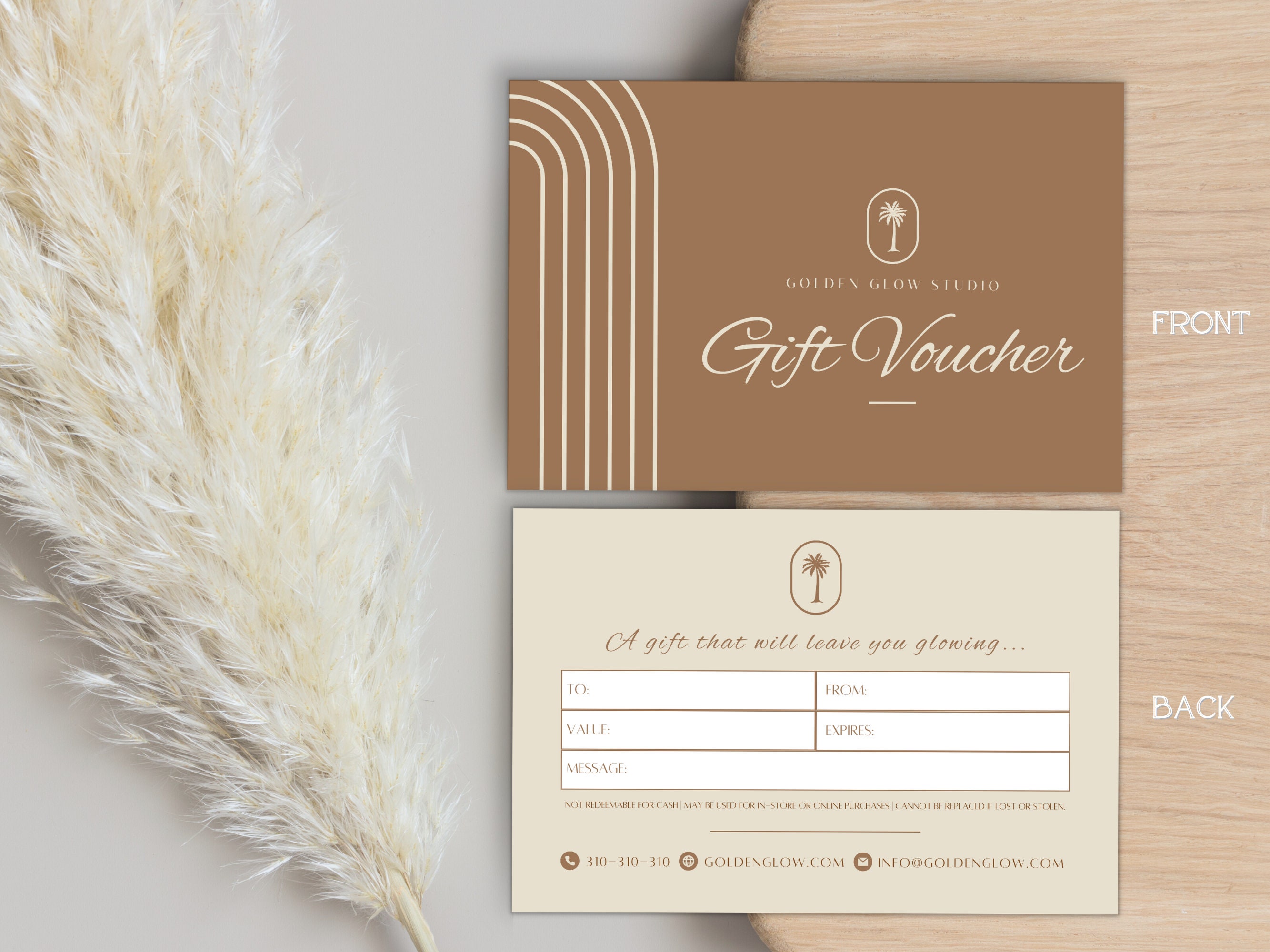 Spray Tan Business Gift Voucher Design 6x4 Editable - Etsy