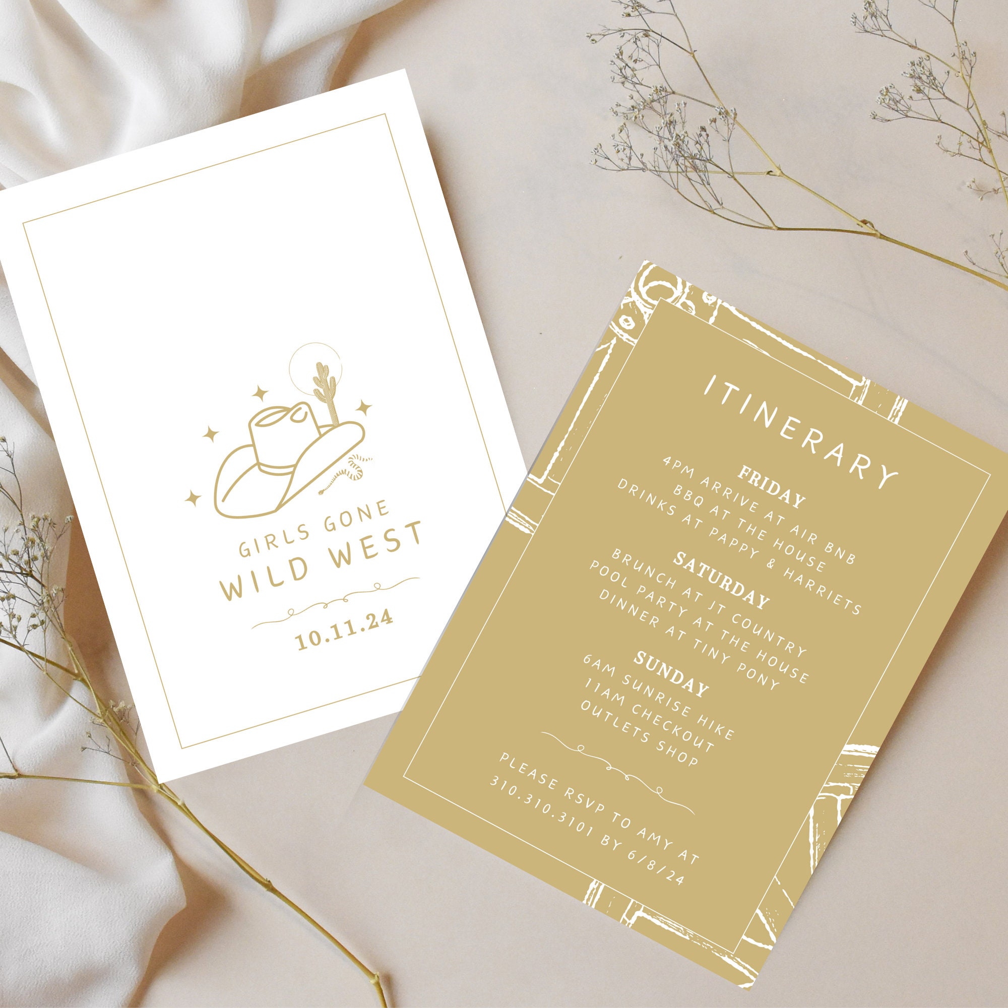 Girls Gone Wild West Bachelorette Party Invitation Editable Template ...