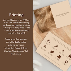Halo Hair Extensions Care Card Neutral Aesthetic Beauty Care Card Hair ...