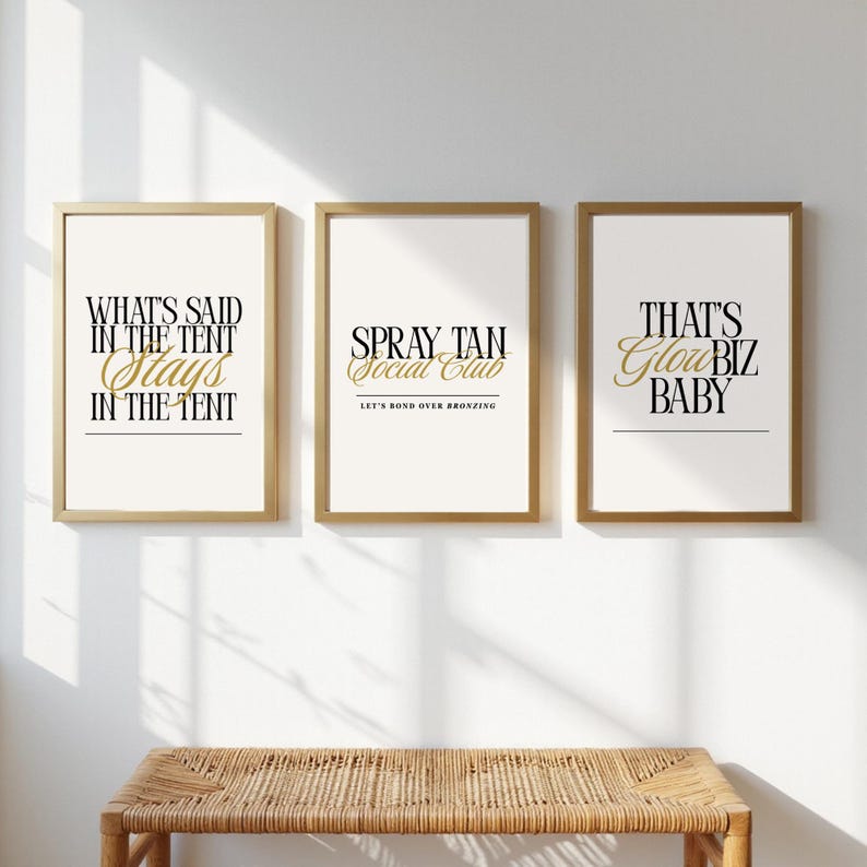 Spray Tan Business Digital Wall Art | Spray Tanning Posters | Tanning ...
