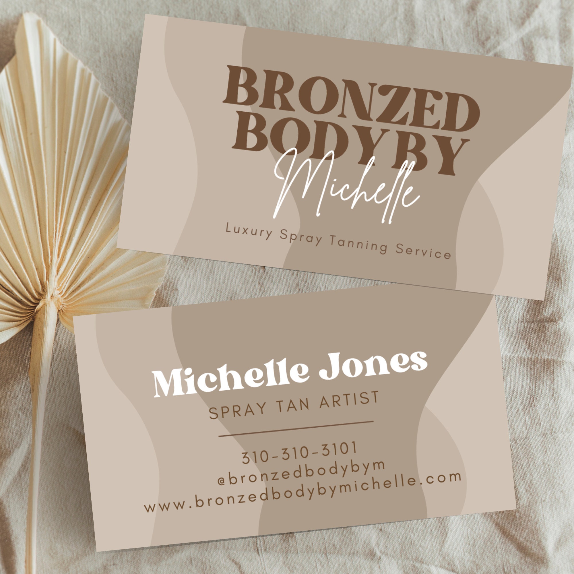 Spray Tan Artist Business Card Design Editable Business Card Template ...
