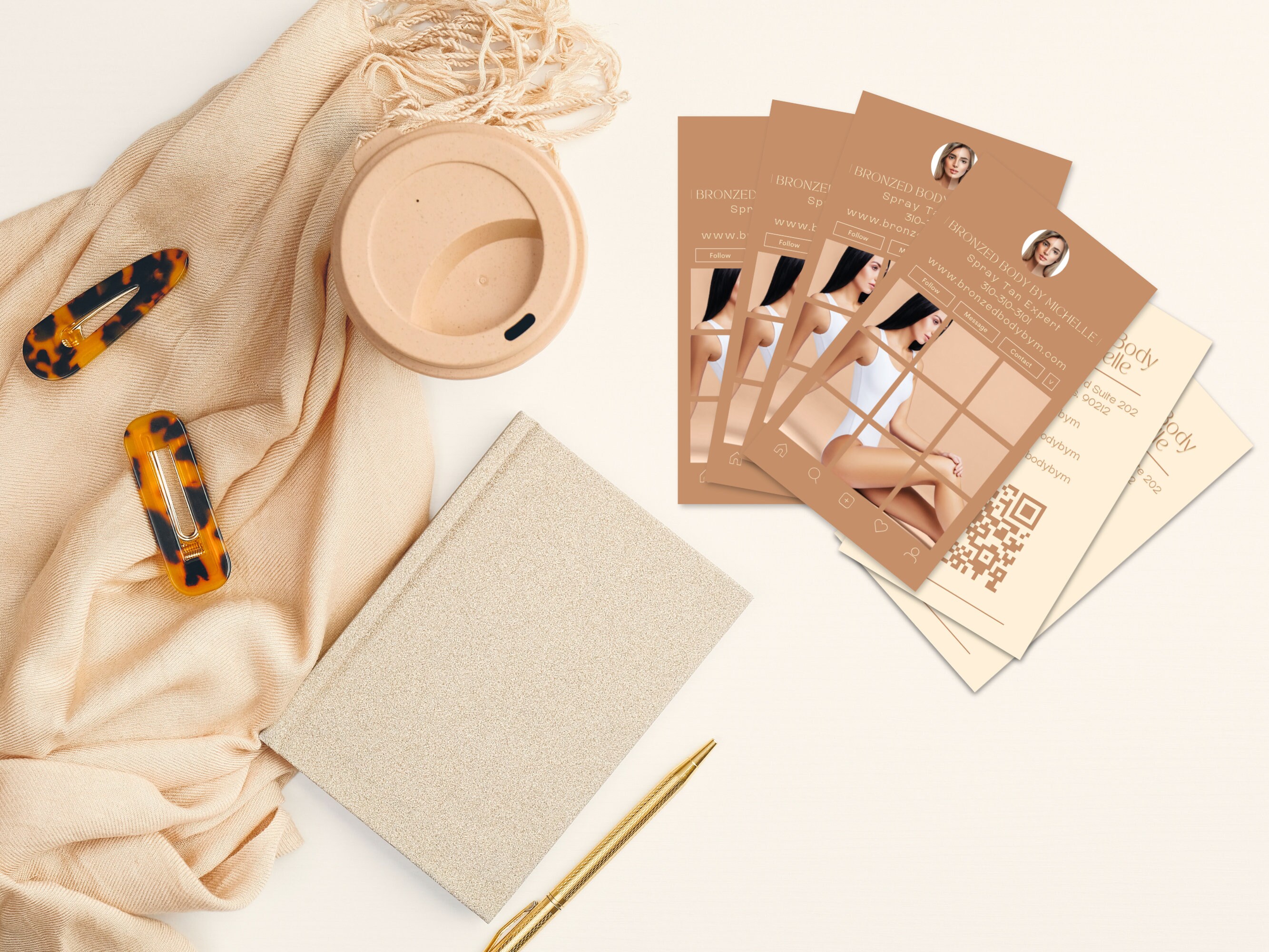 Spray Tan Artist Business Card Design Editable Template - Etsy