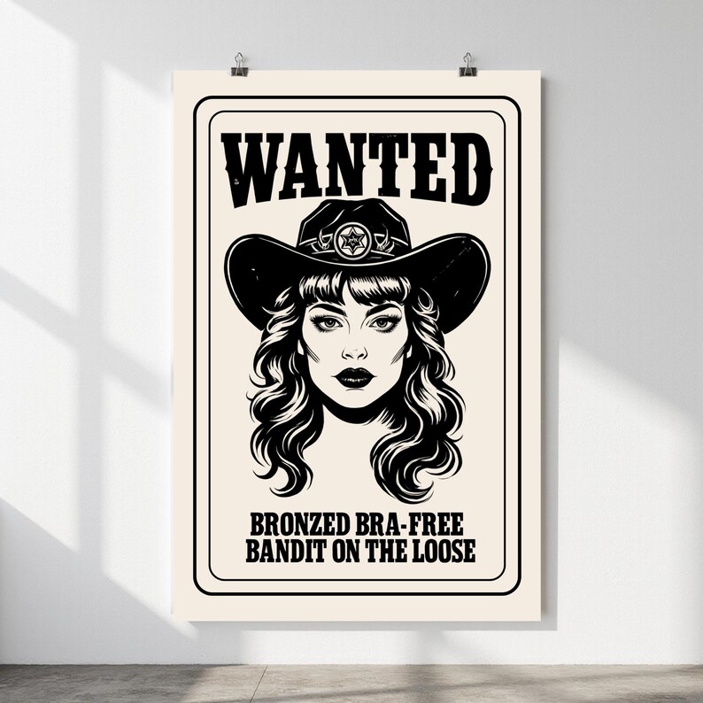 Spray Tan Business Digital Wall Art | “bronzed Bandit” Wanted Poster ...