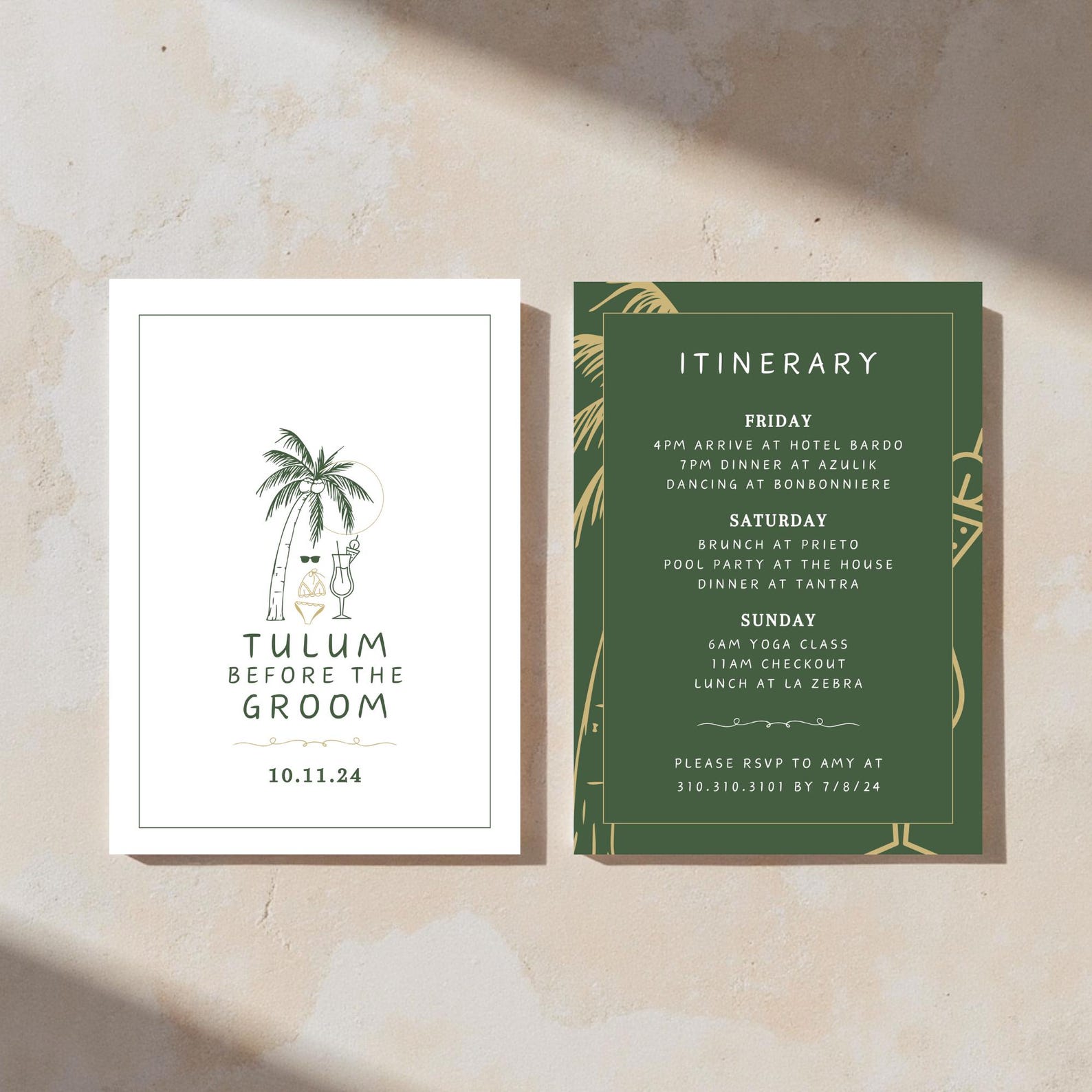 Tulum Before the Groom Bachelorette Party Invitation | Vacation ...