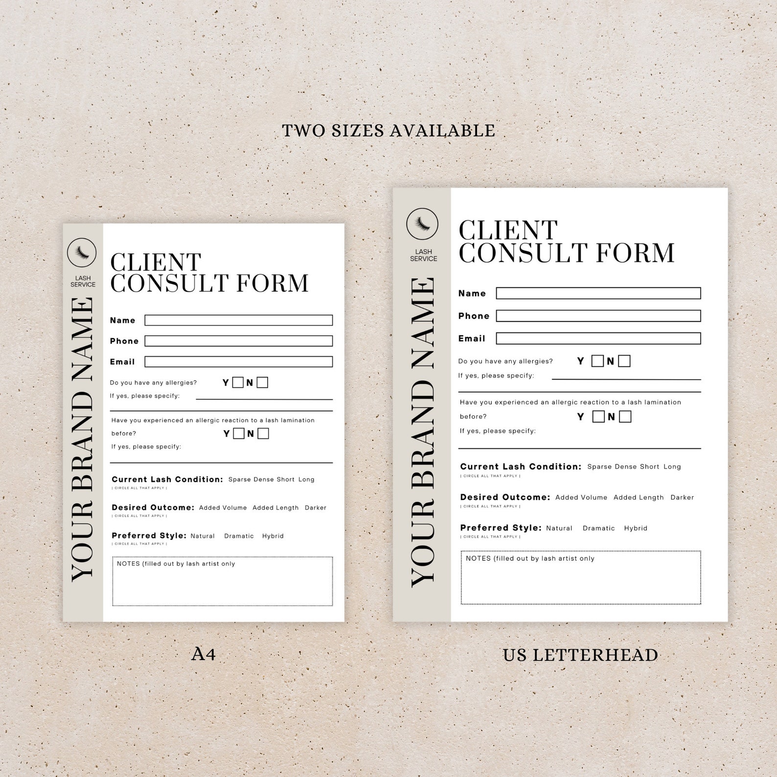 Lash Artist Client Consent Form | Photo Release and Service Release ...