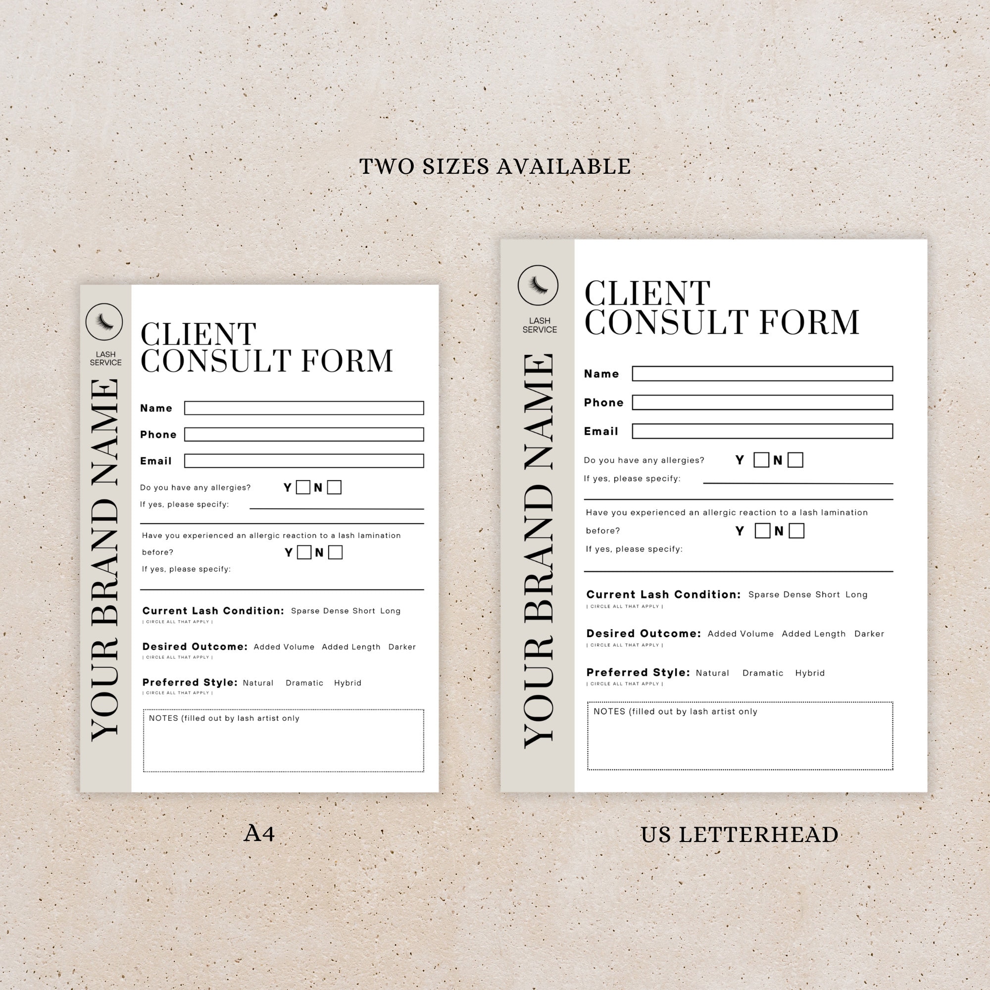 Lash Artist Client Consent Form | Photo Release and Service Release ...
