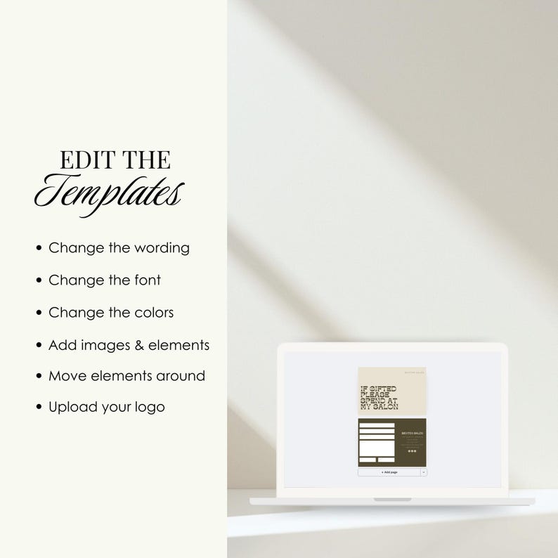 Salon Gift Card Template | Printable Gift Certificates | Beauty ...