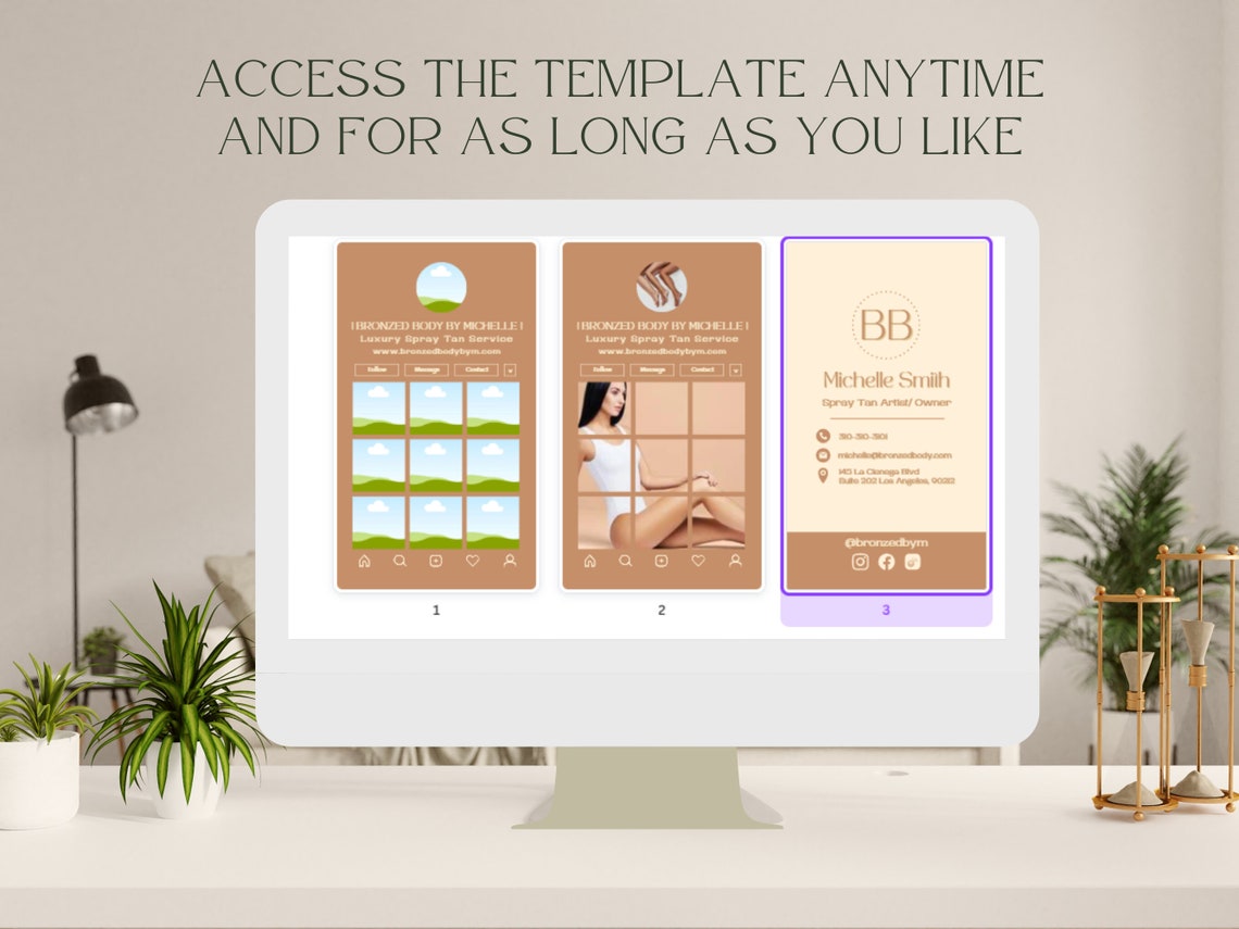 Spray Tan Artist Business Card Design Editable Template 3.5 X 2 Spray ...