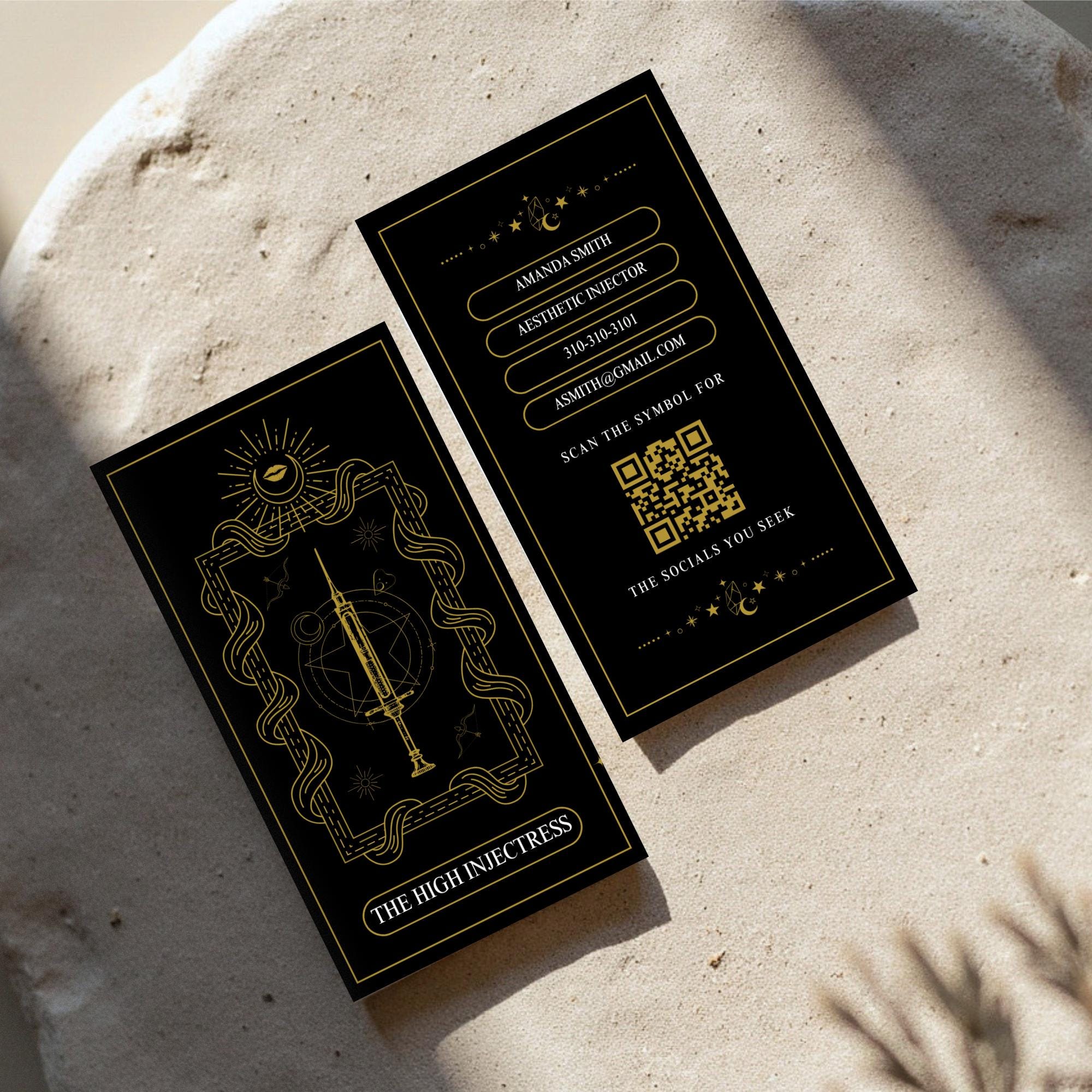 Tarot Card Aesthetic Injector Business Card | Tarot Card Design ...