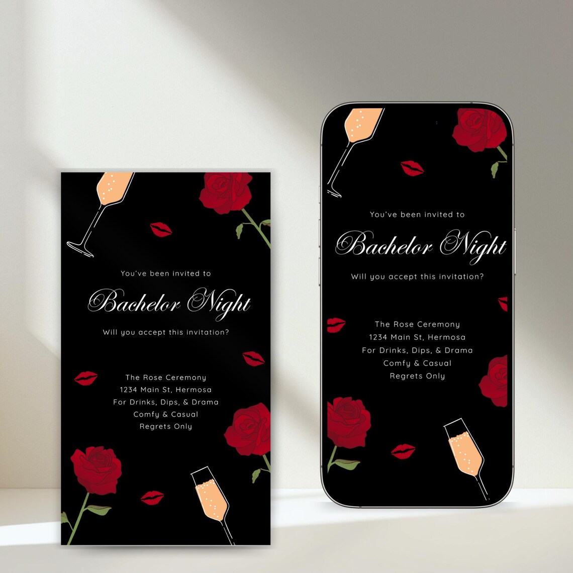 Bachelor Night Party Invitation Template | the Bachelorette Watch Party ...
