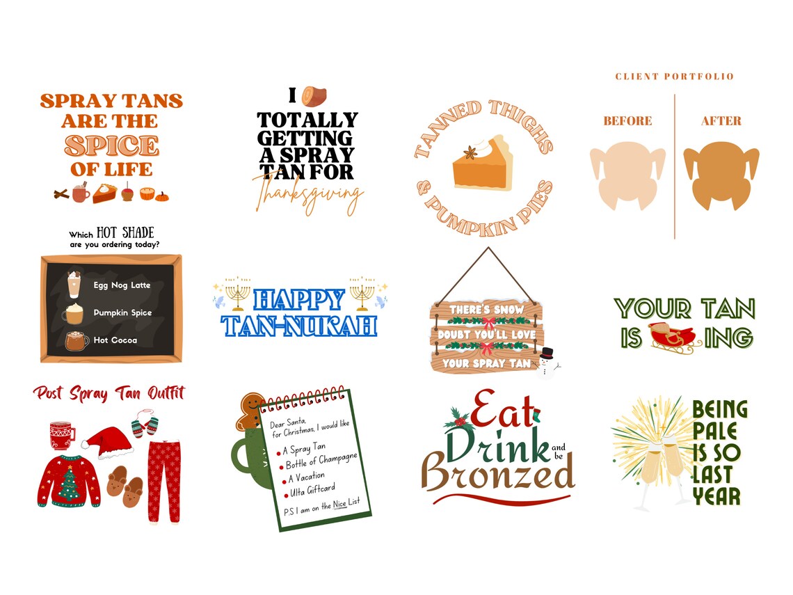 Spray Tan Holiday Svg Bundle | Spray Tan Pngs | Thanksgiving Svg ...