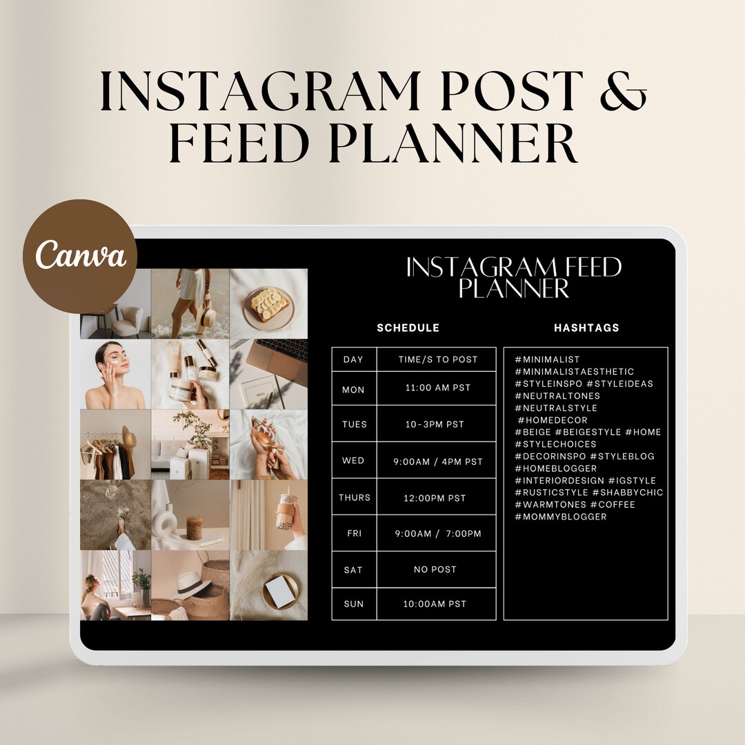 Instagram Content Planner | Social Media Planner | Content Scheduler ...
