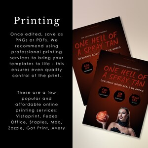 Spray Tan Business Halloween Flyers Editable Templates Halloween ...