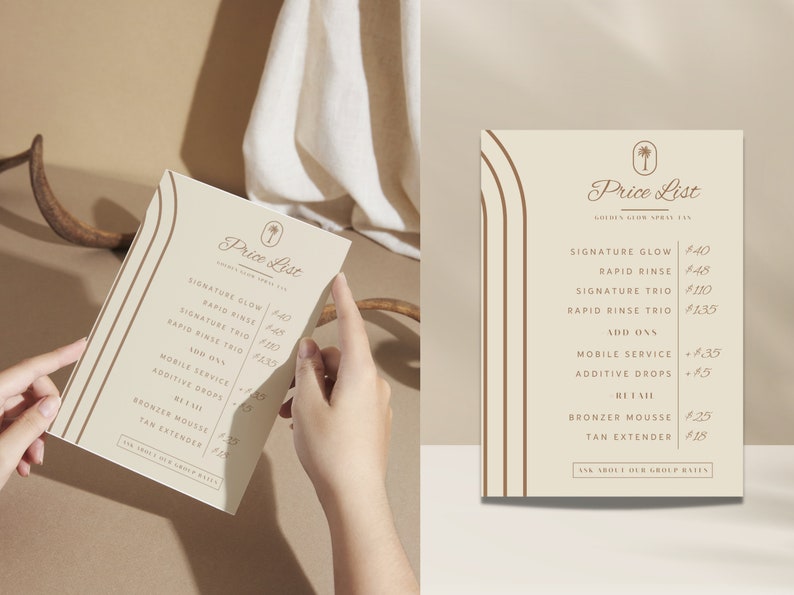 Spray Tan Business Marketing Bundle | Editable Templates | Spray Tan ...