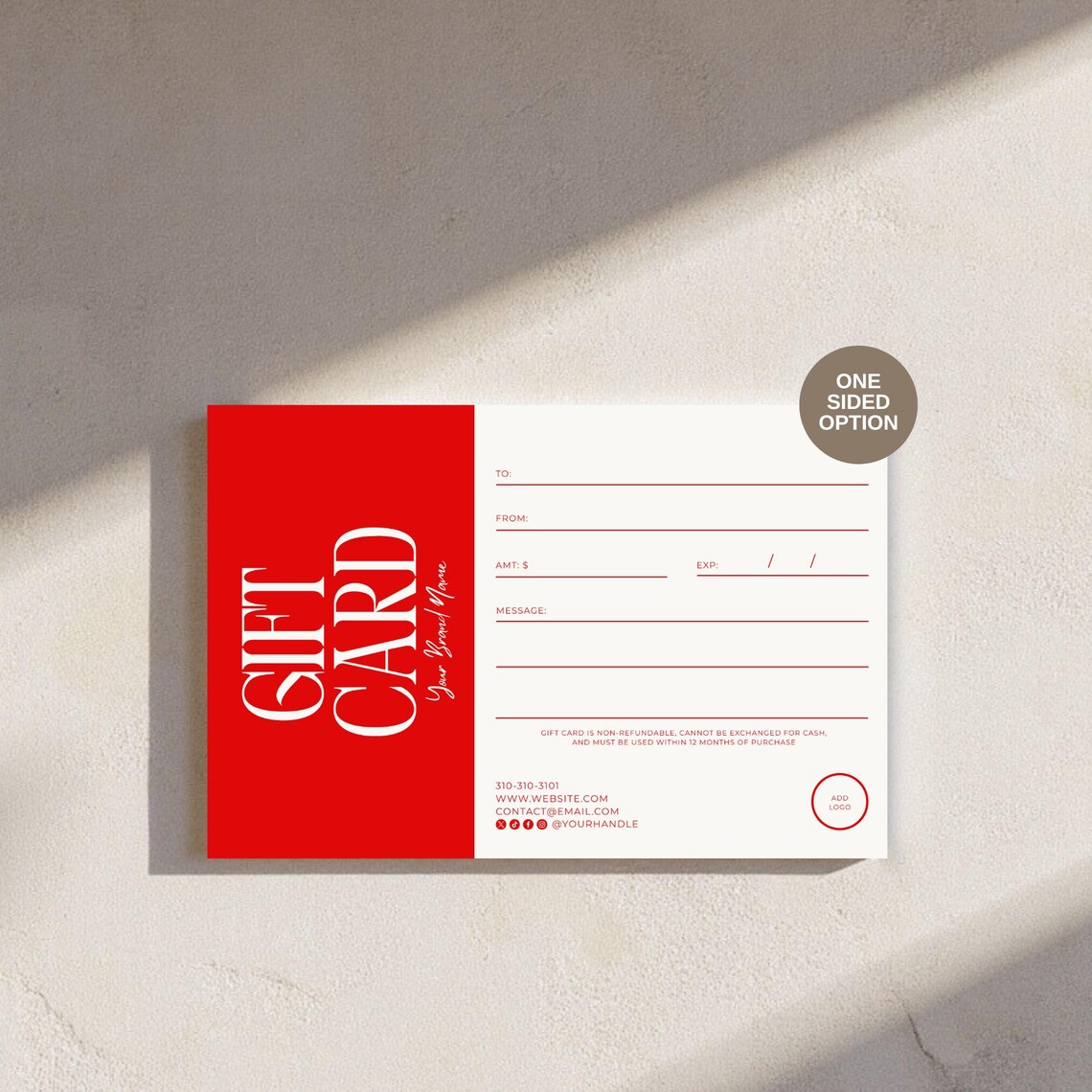 Salon Gift Card Design | Small Business Gift Card | Gift Voucher ...