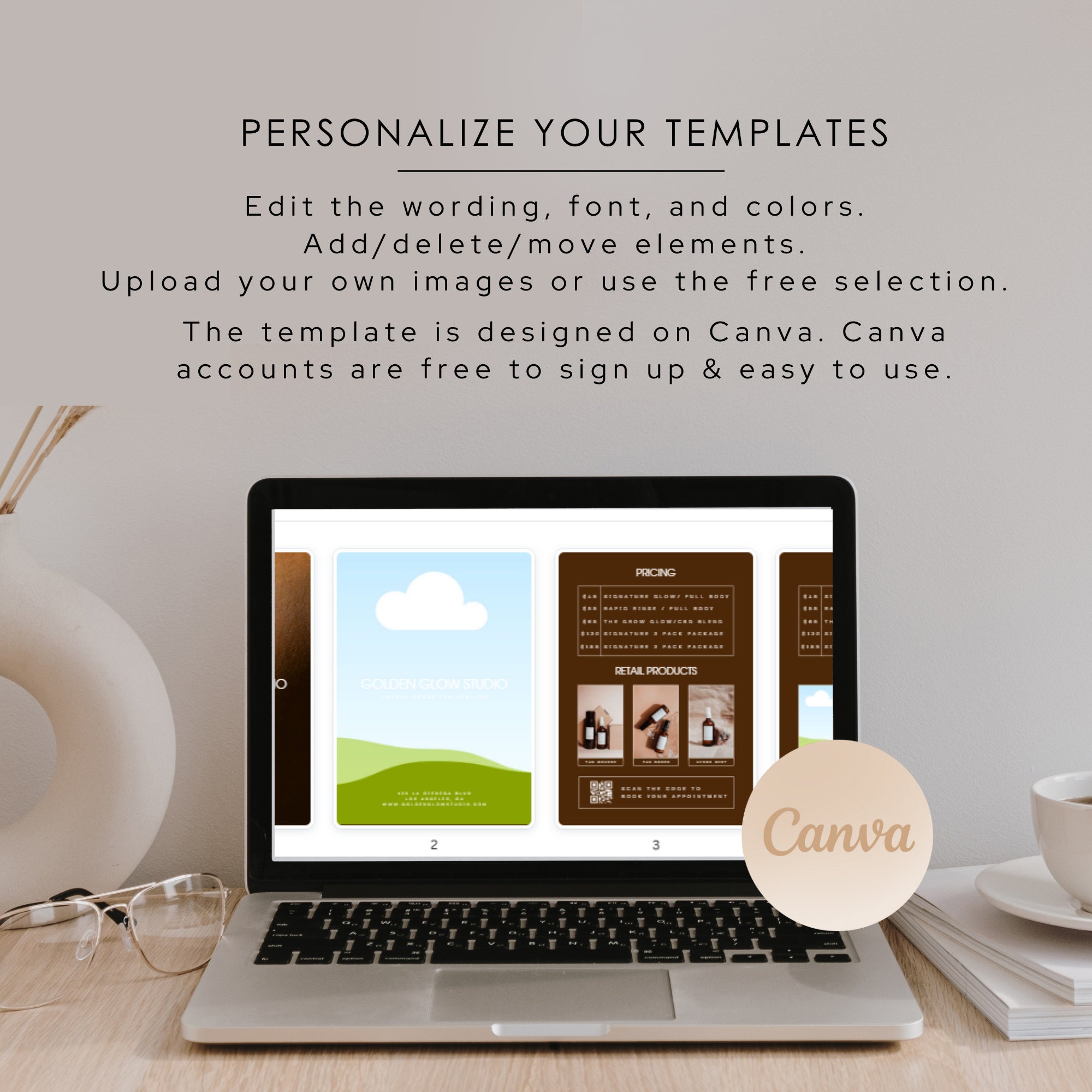 Spray Tanning Flyer | Beauty Business Flyer Design | Editable Template ...