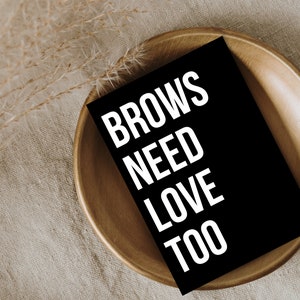 Microblading Aftercare Card Design | Editable Template | Black & White ...