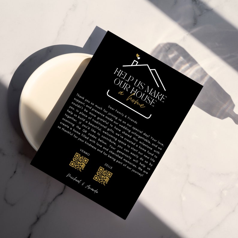 Home Fund Wedding QR Code Sign | Wedding Gift Sign | Editable Template ...