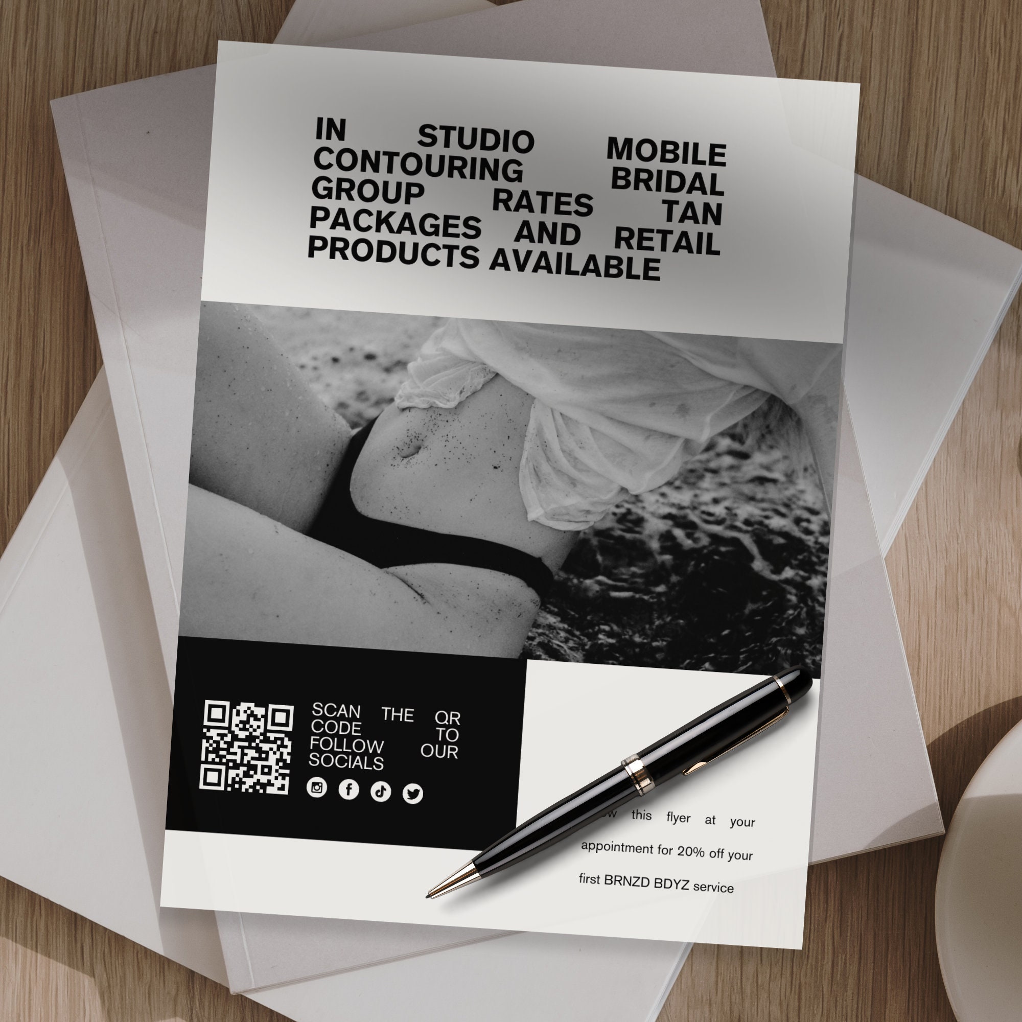 Minimalist Spray Tan Business Flyer | Spray Tan Business Flyer | Spray ...