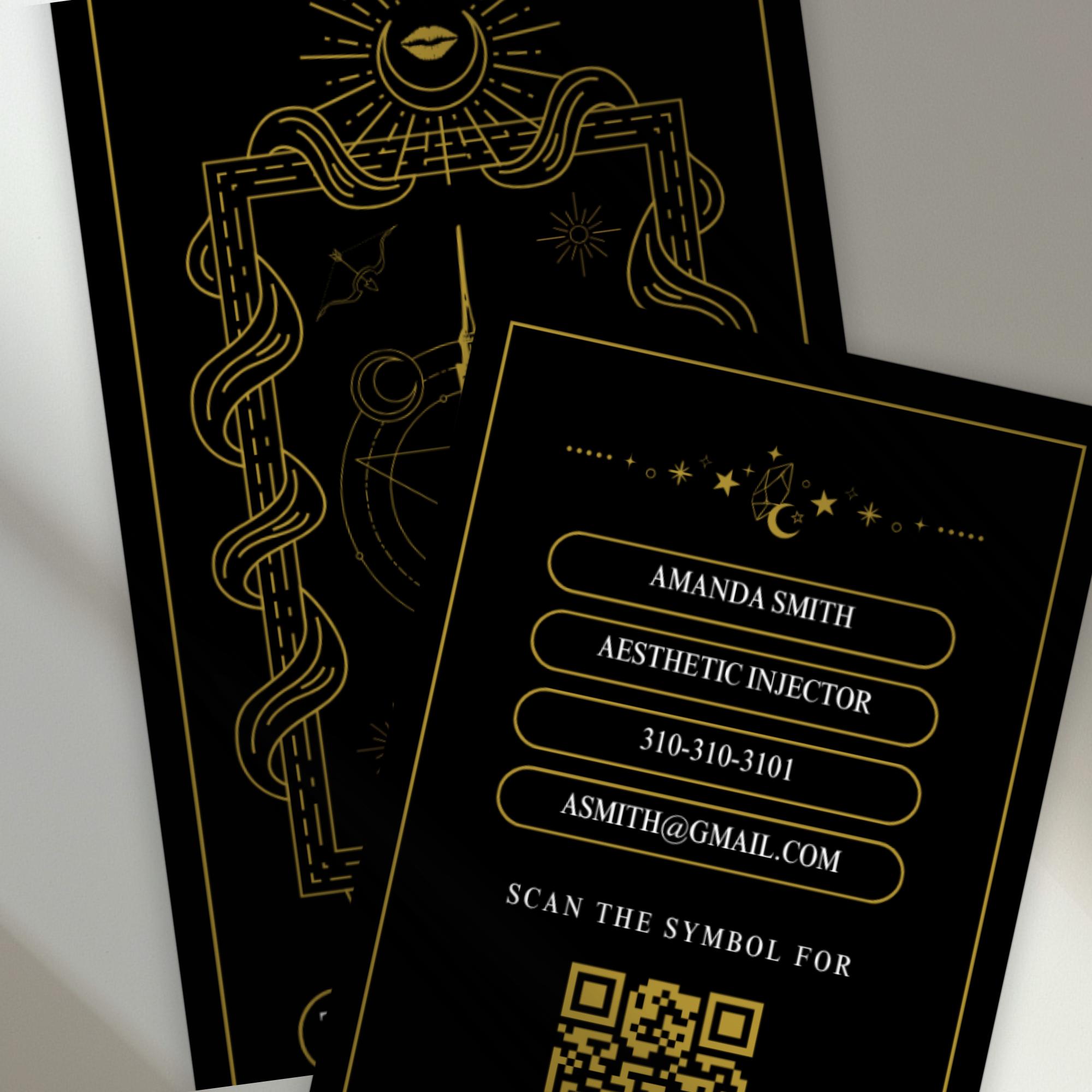 Tarot Card Aesthetic Injector Business Card | Tarot Card Design ...