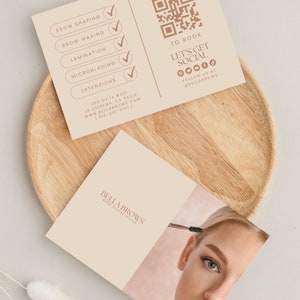 Brow Artist Business Card Flyer Design Editable Template Microblading ...