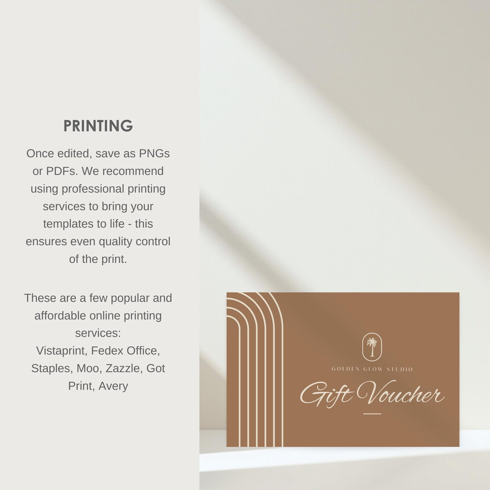 Spray Tan Business Gift Voucher Design | Palm Tree Branding | Gift ...