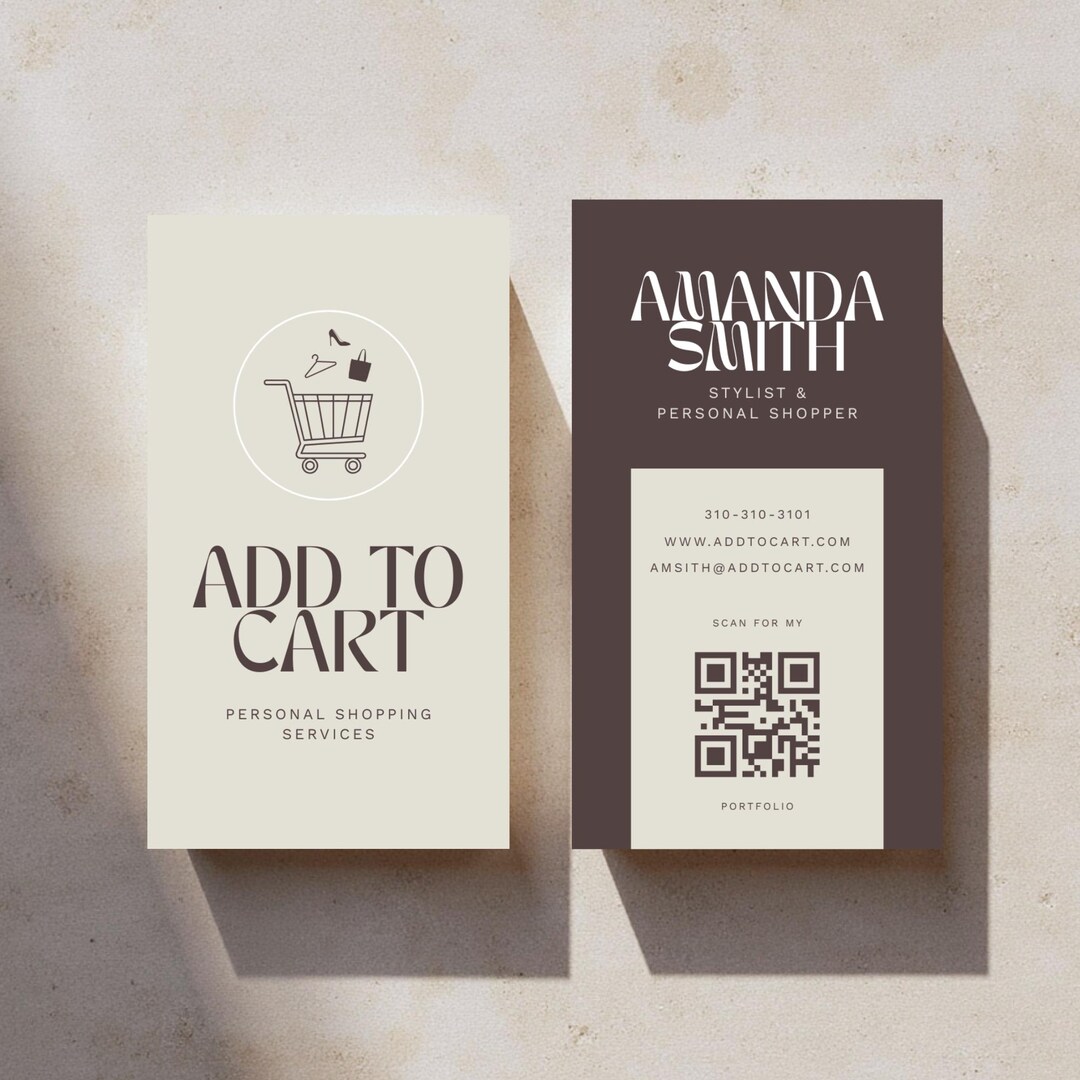 Personal Shopper Business Card Design | Personal Shopping Business ...