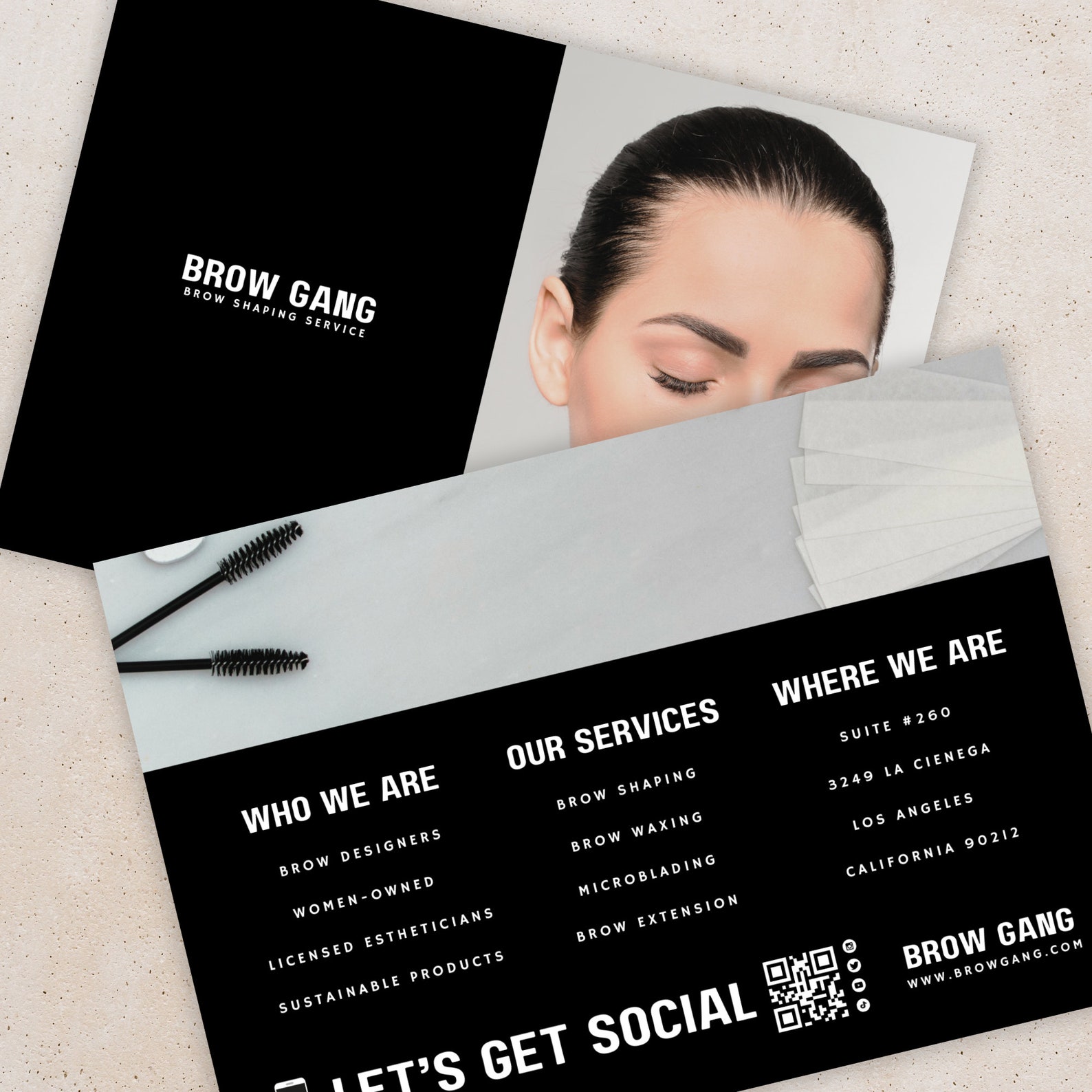 Brow Artist Business Card Flyer Design Editable Template Microblading ...