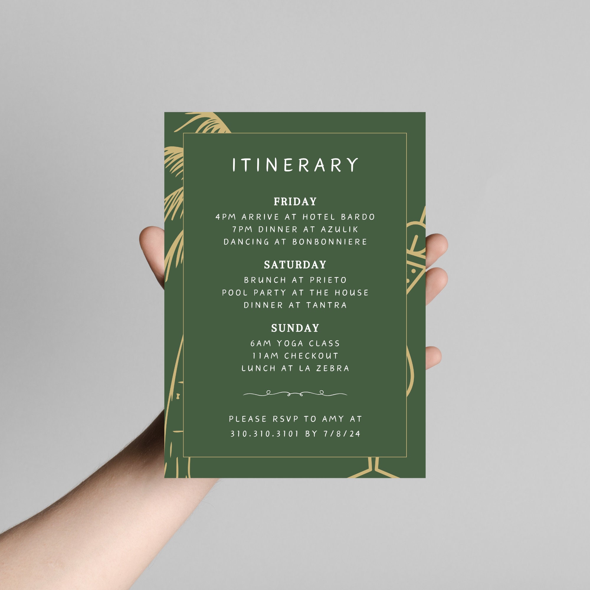 Tulum Before the Groom Bachelorette Party Invitation & Itinerary ...