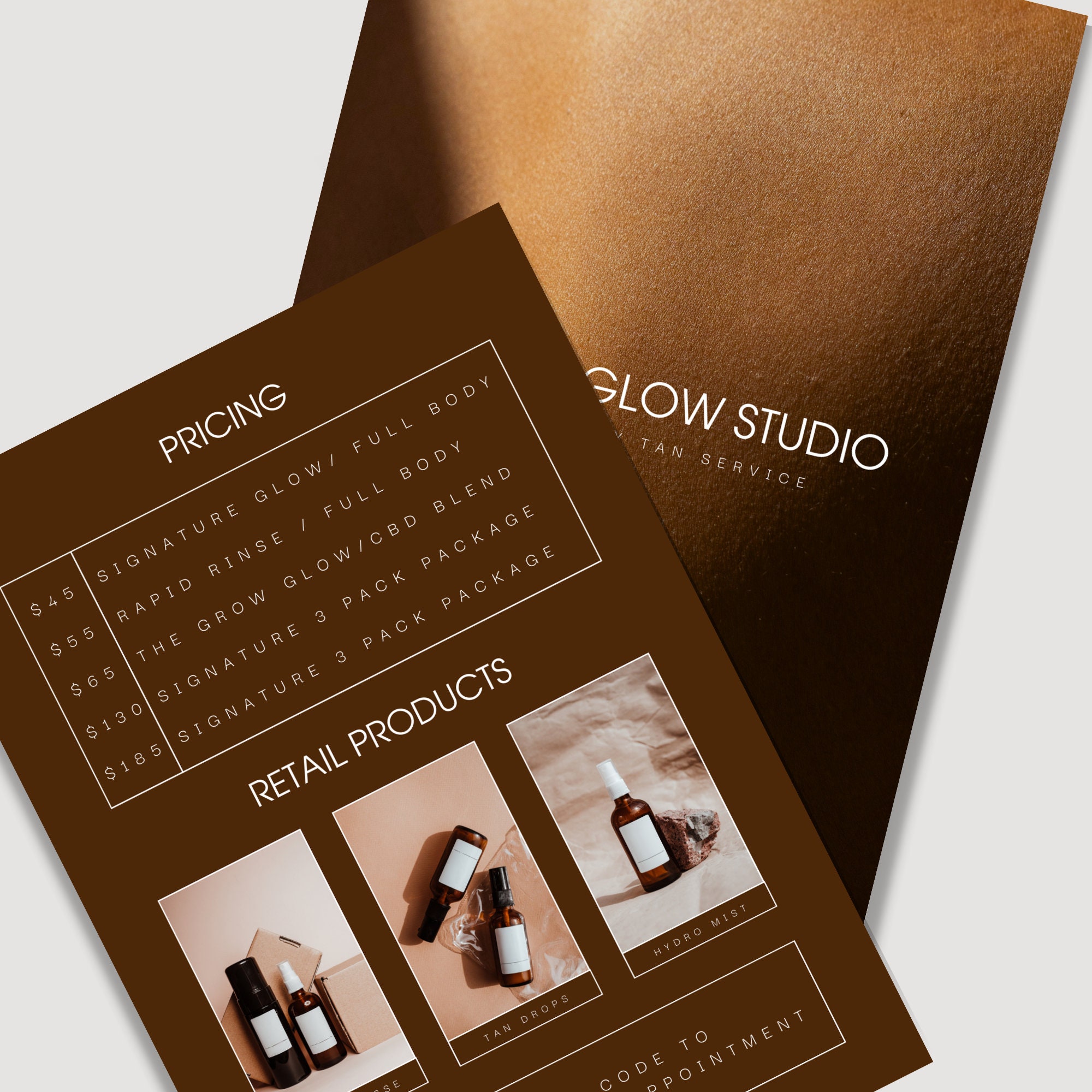 Spray Tan Business Flyer | Spray Tan Brochure | Beauty Business ...