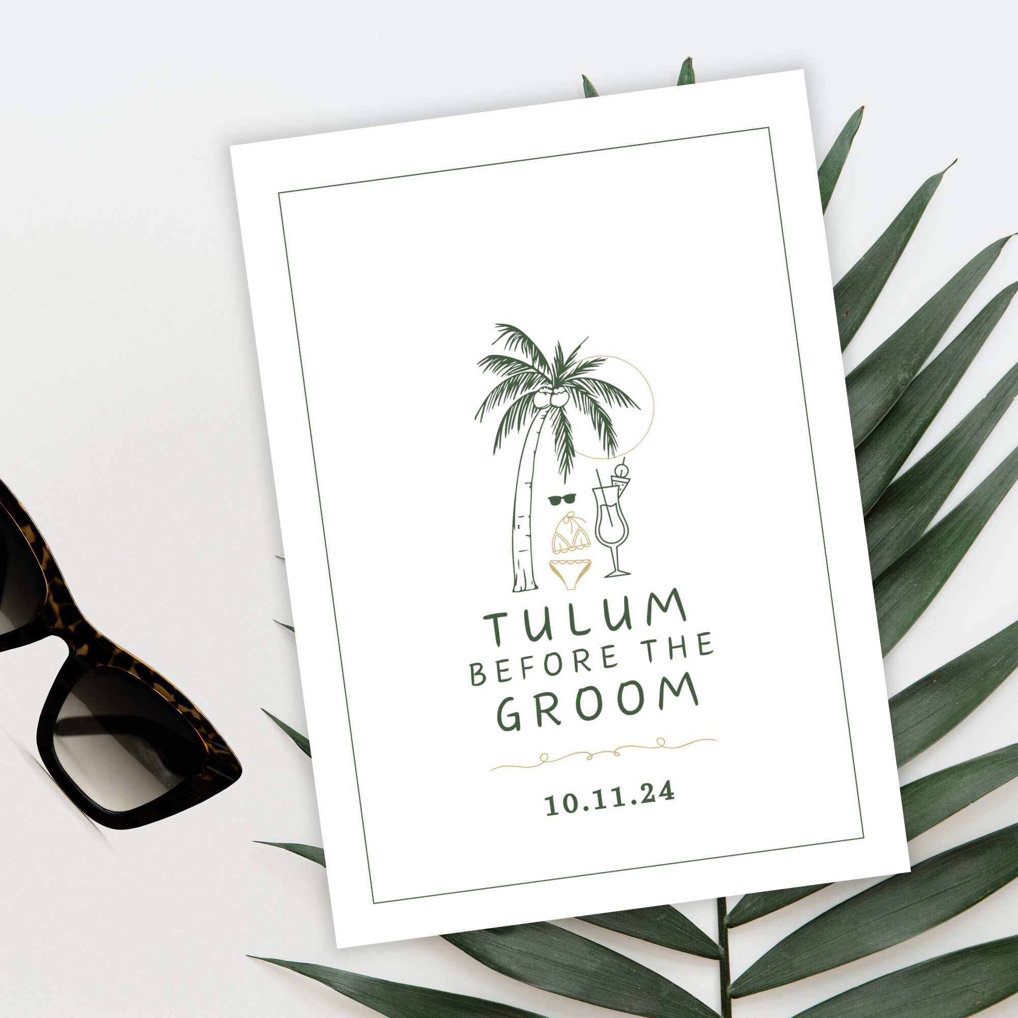 Tulum Before the Groom Bachelorette Party Invitation & Itinerary ...