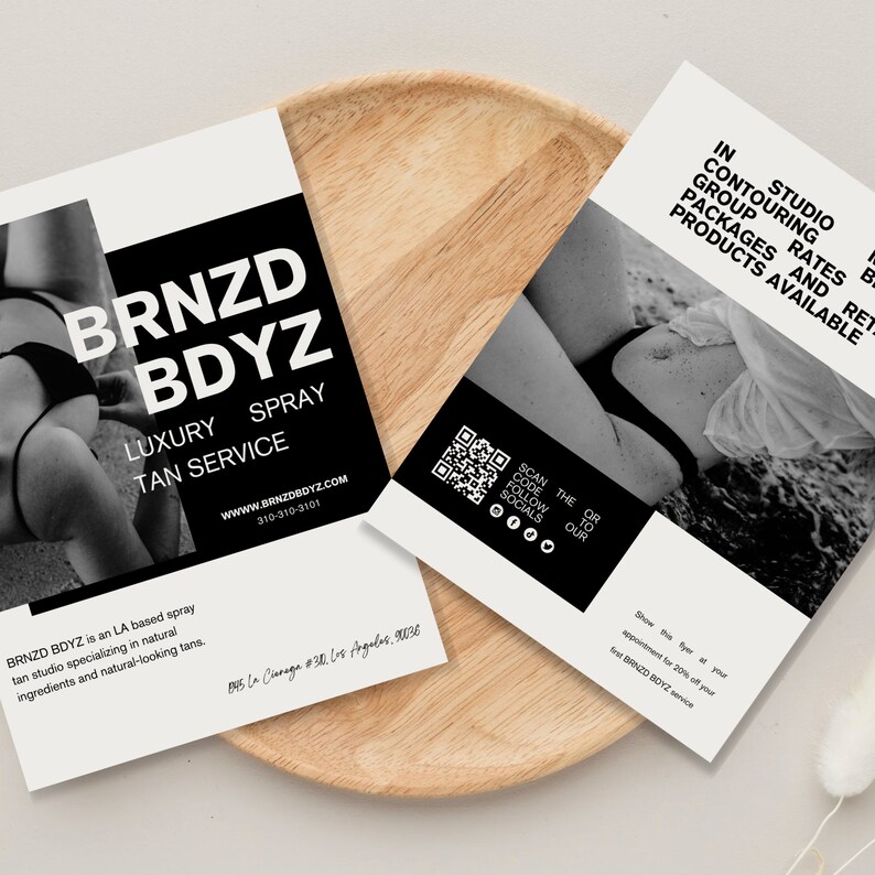 Minimalist Spray Tan Business Flyer | Spray Tan Business Flyer | Spray ...